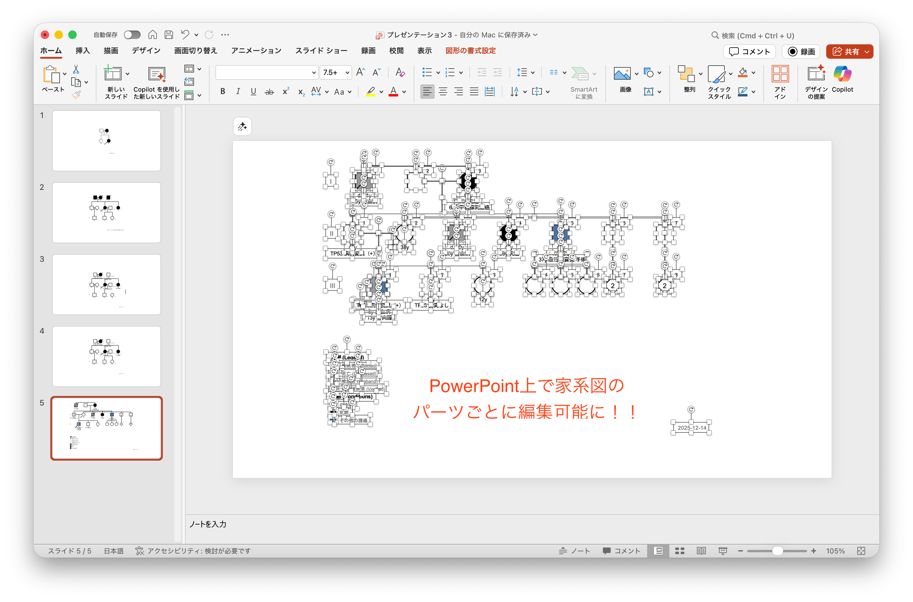 ChatGPTsで遺伝学的家系図を描く話 - レ点腫瘍学ノート